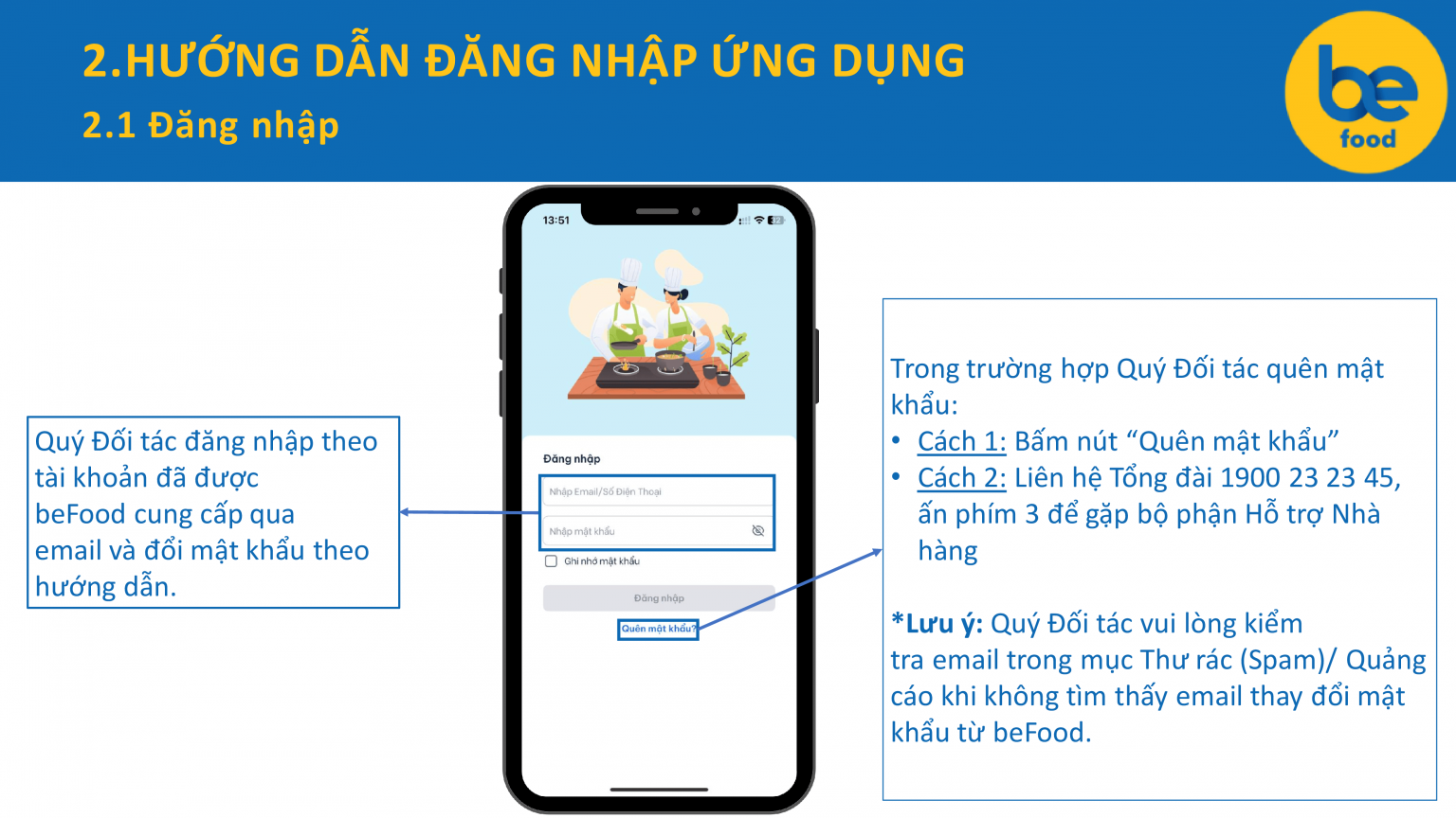Be | Hướng dẫn sử dụng Ứng dụng Nhà hàng beMerchant